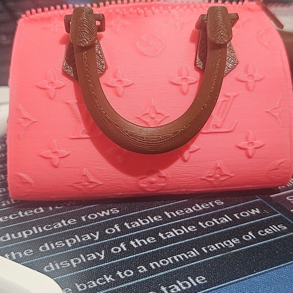 Bags | Micro Mini 3d Printedpink Embossed Handbag | Poshmark